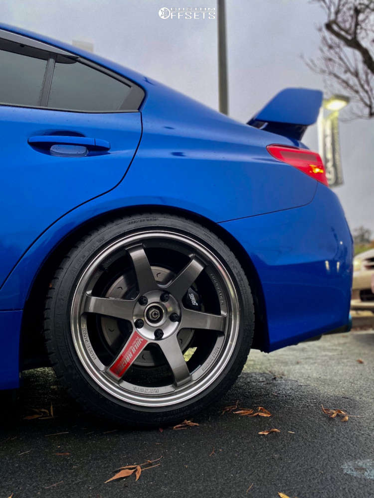 2016 Subaru WRX STI with 18x9.5 38 Volk Te37sl and 255/35R18 Michelin ...