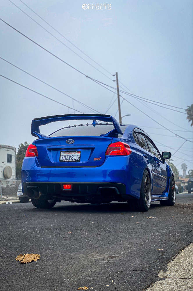 2016 Subaru WRX STI with 18x9.5 38 Volk Te37sl and 255/35R18 Michelin ...