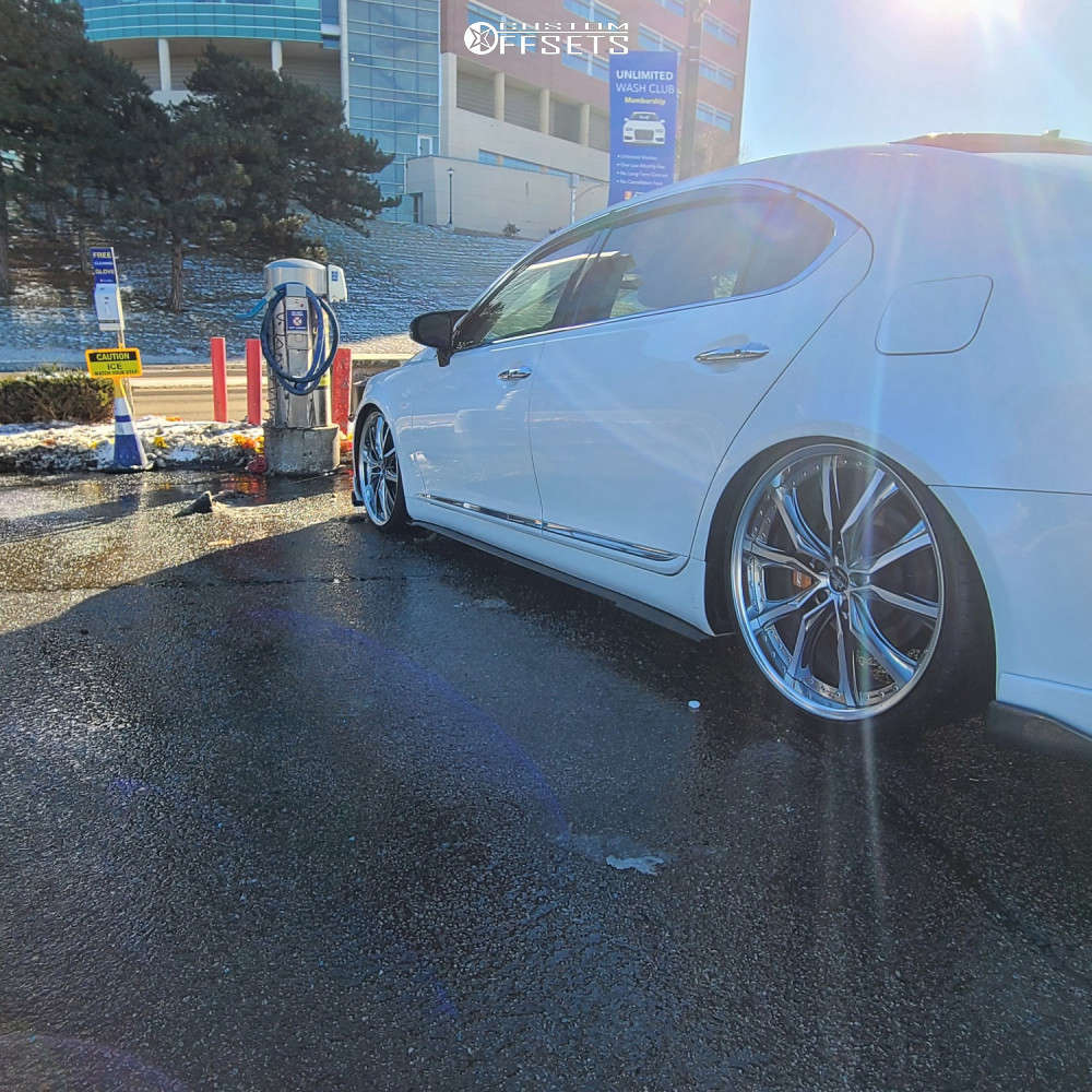 2009 Lexus LS460 with 22x9 34 Weds Verae and 285/25R22 Ohtsu Fp8000 and ...