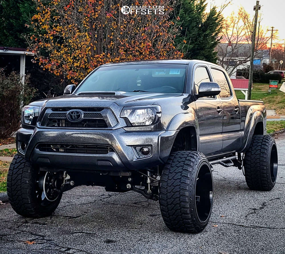 2013 Toyota Tacoma with 24x14 81 ARKON OFF ROAD Lincoln and 35 13.5R24 Fury Offroad Country Hunter MTII and Suspension Lift 9 Custom Offsets