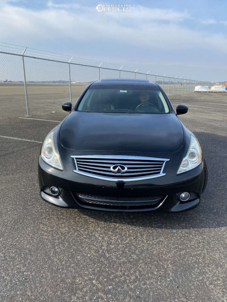 2011 INFINITI G37 with 19x9.5 35 Enkei Raijin and 255/35R19 Bridgestone Potenza Re980as and ...