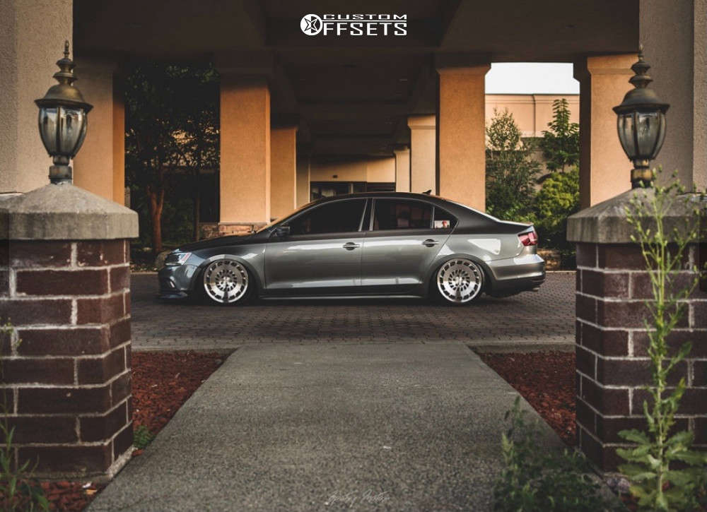 2016 Volkswagen Jetta with 18x8.5 35 Rotiform Ccv and 205/40R18 Nitto ...