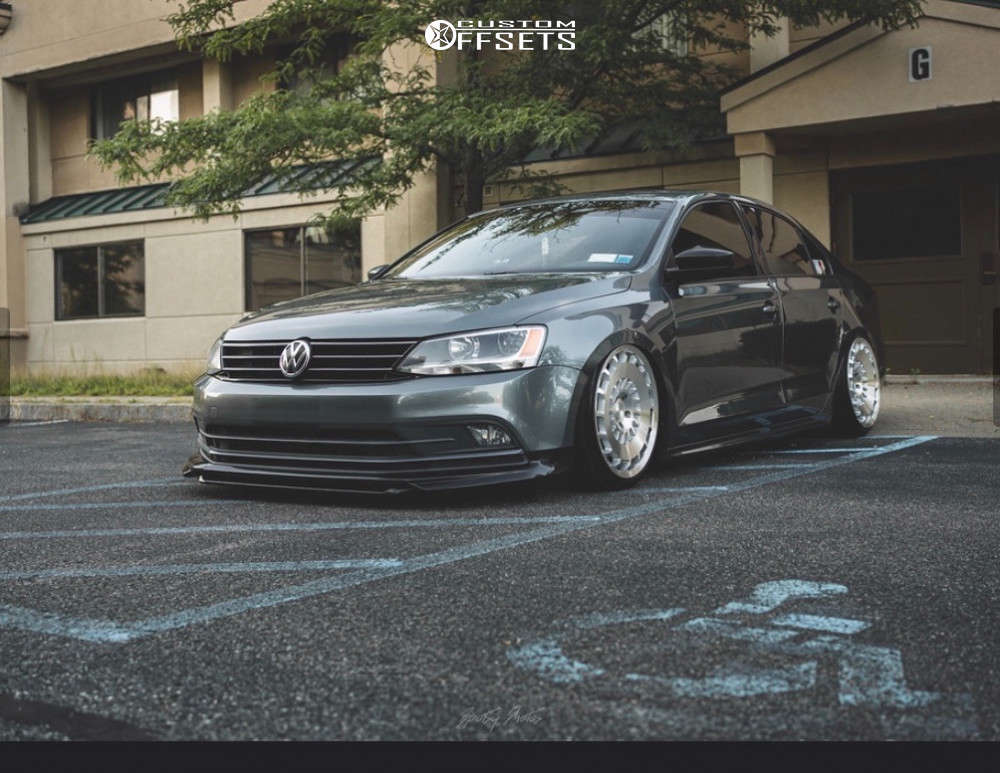 2016 Volkswagen Jetta with 18x8.5 35 Rotiform Ccv and 205/40R18 Nitto ...