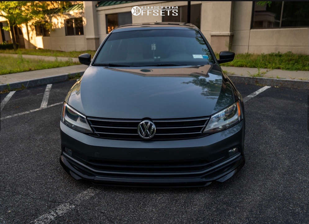 2016 Volkswagen Jetta with 18x8.5 35 Rotiform Ccv and 205/40R18 Nitto ...
