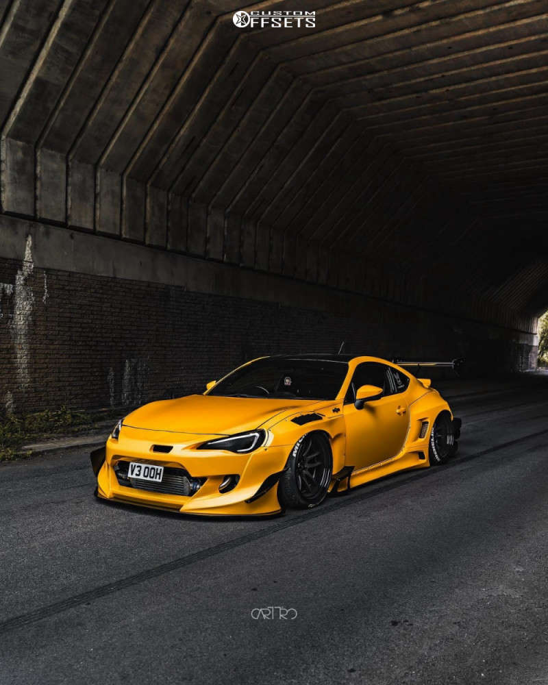 2012 Toyota 86 with 19x10 -20 Work Emotion Cr 2p and 245/35R19 Michelin ...