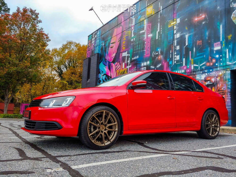 2014 Volkswagen Jetta with 18x8 42 Niche Dfs and 225/40R18 Falken Ziex ...
