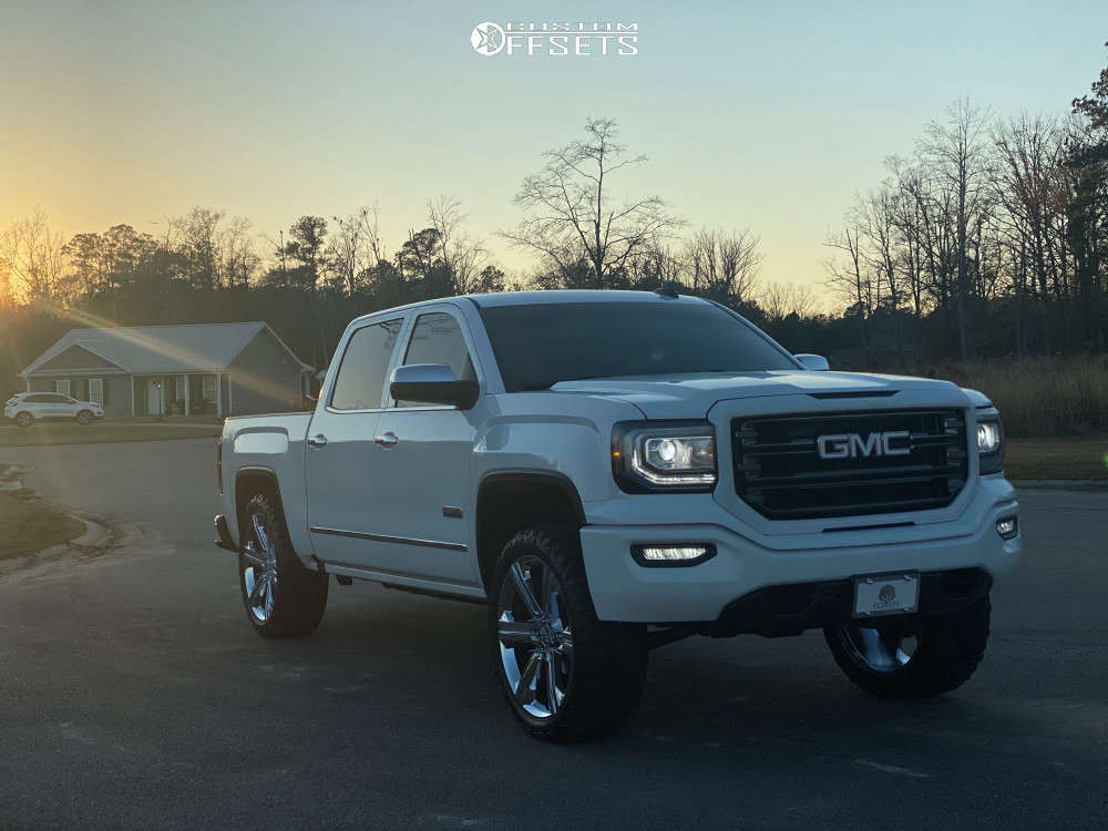2016 GMC Sierra 1500 with 24x10 30 OE Replicas G13 and 35/12.5R24 Haida ...