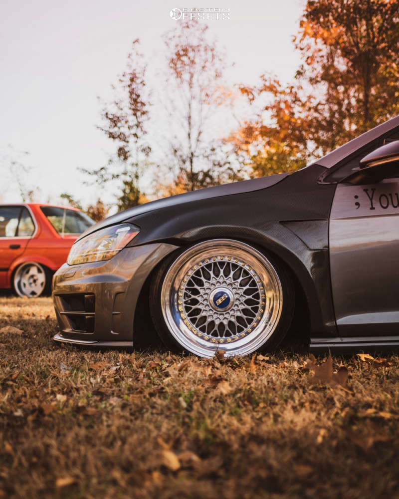 2016 Volkswagen Golf R with 18x9.5 22 BBS Rs and 205/40R18 Nitto Neo ...