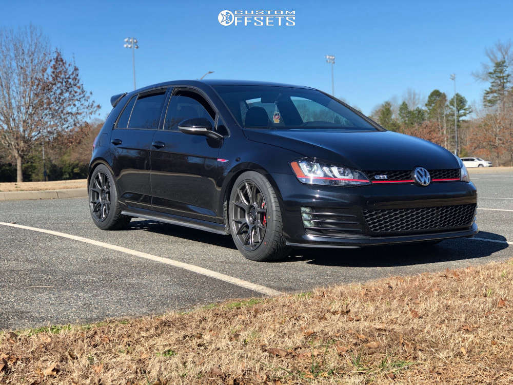 2017 Volkswagen GTI with 18x8.5 43 Konig Ampliform and 235/45R18 ...