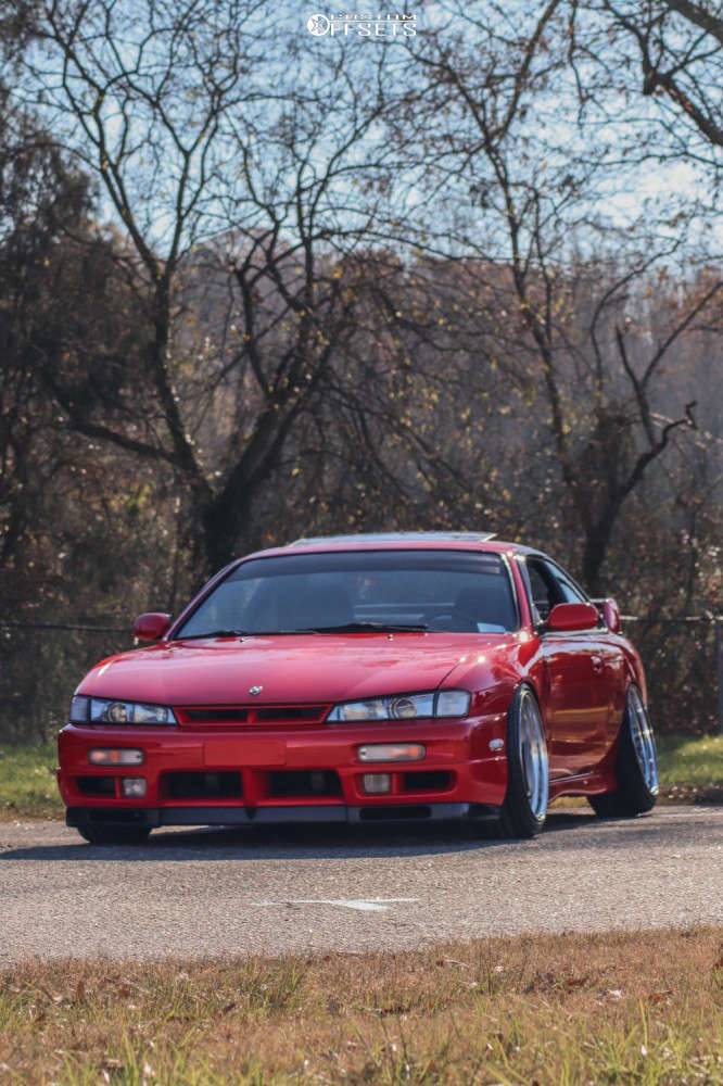 1997 Nissan 240SX with 18x9 -10 Work Meister S1r and 225/40R18 Achilles ...