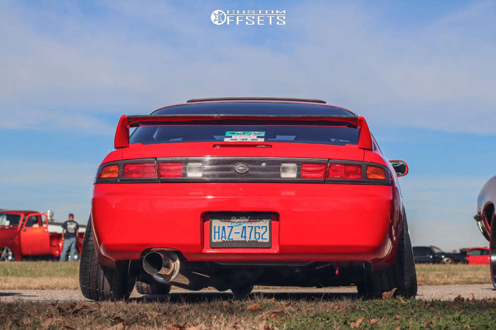 1997 Nissan 240SX with 18x9 -10 Work Meister S1r and 225/40R18 Achilles ...