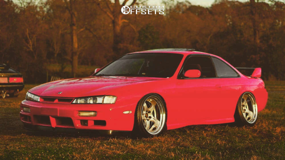 1997 Nissan 240SX with 18x9 -10 Work Meister S1r and 225/40R18 Achilles ...