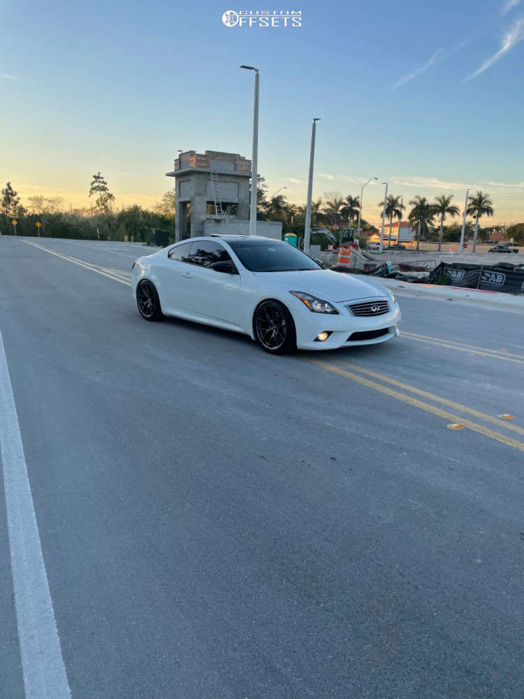 2014 INFINITI Q60 with 19x9.5 22 ESR Rf2 and 245/40R19 Federal 595 Rs-r ...
