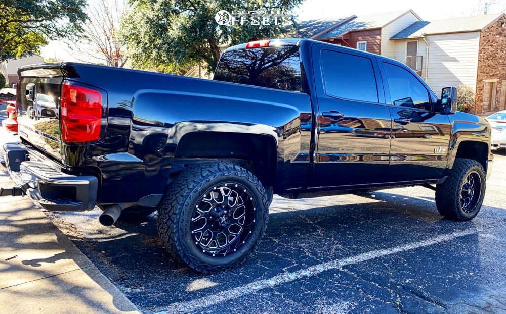 2014 Chevrolet Silverado 1500 with 20x10 -25 Luxxx HD Lhd8 and 33/12 ...