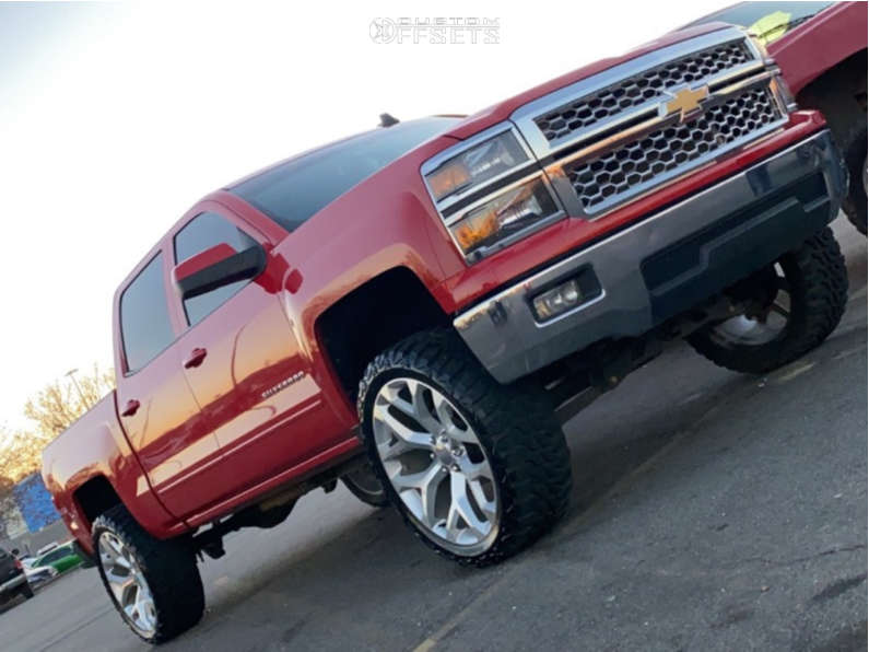 2015 Chevrolet Silverado 1500 with 24x9 38 4Play Snowflakes and 35/12.5R24 Haida Mud Champ and ...