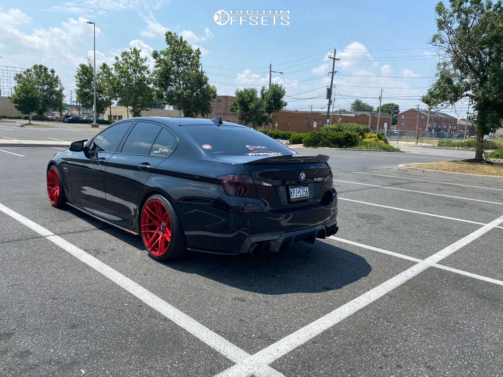 2013 BMW 535i with 20x9.5 33 Curva C300 and 225/30R20 Nankang Ns-2R and Lowering Springs ...