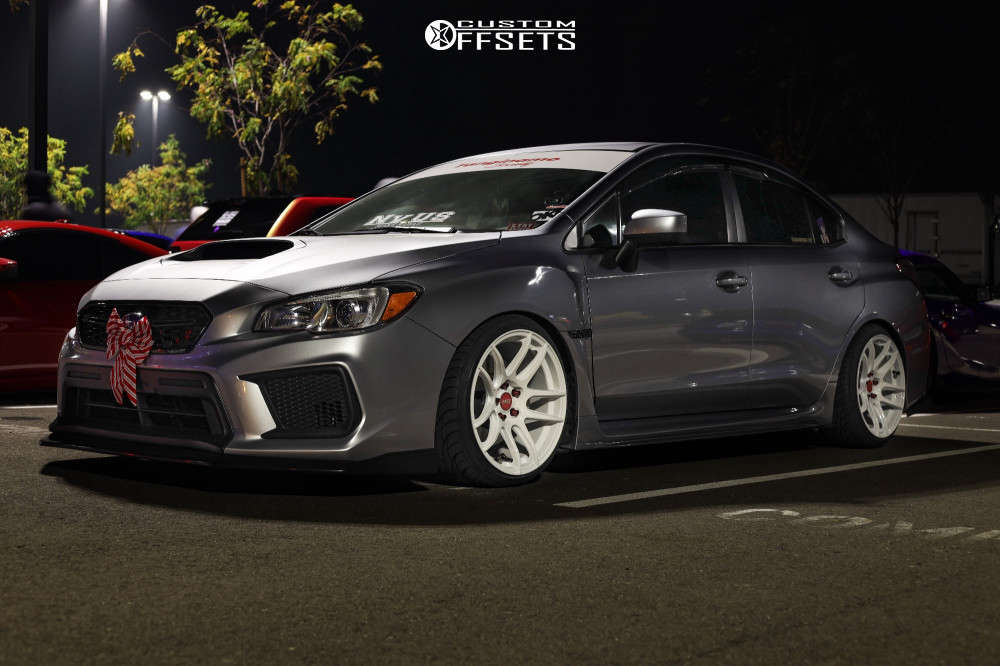 2019 Subaru WRX with 18x9.5 22 ESR Cs8 and 225/35R18 Federal SS595 and ...
