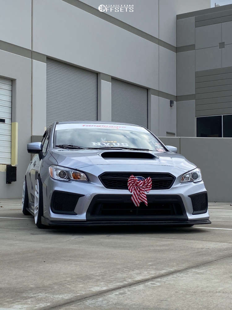 2019 Subaru WRX with 18x9.5 22 ESR Cs8 and 225/35R18 Federal SS595 and ...