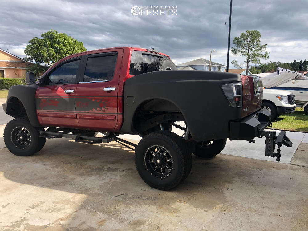 2009 Nissan Titan with 18x10 -24 Ballistic Scythe and 35/12.5R18 ...