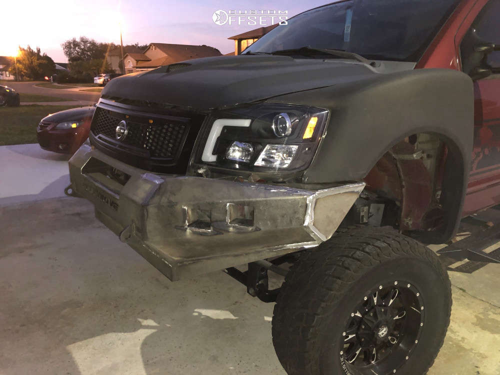 2009 Nissan Titan with 18x10 -24 Ballistic Scythe and 35/12.5R18 ...