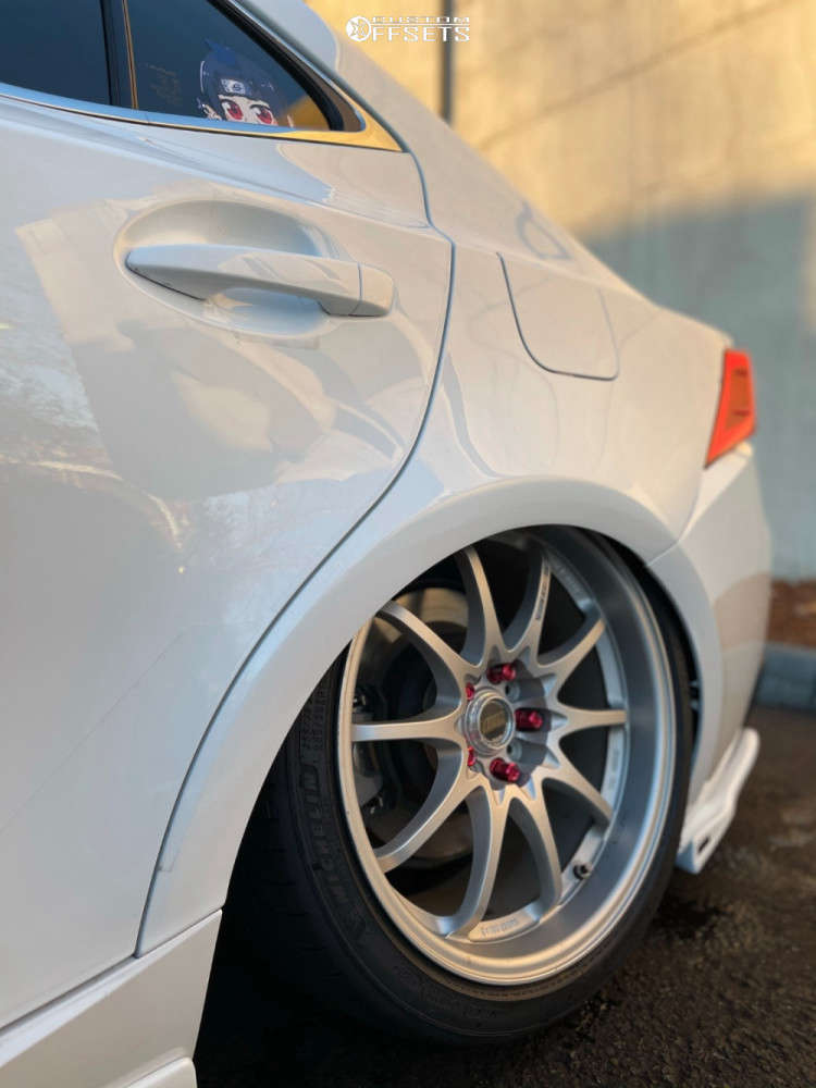 2019 Lexus IS300 with 18x8.5 25 Volk Ce28n and 225/40R18 Michelin Pilot ...