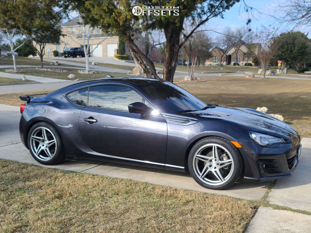 2018 Subaru BRZ with 18x8.5 35 Anovia Carrier and 245/40R18 Continental ...