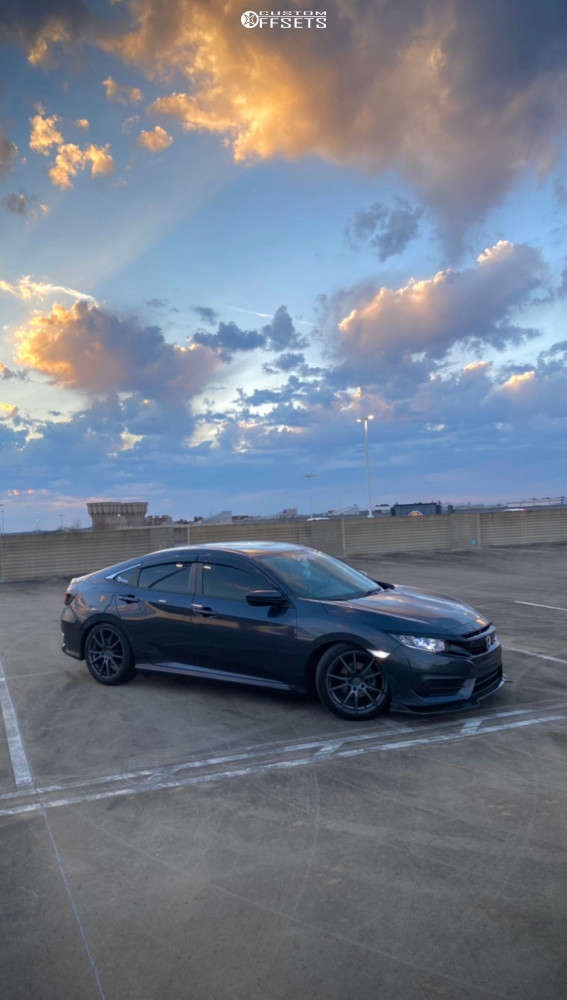 2016 Honda Civic with 18x8 40 Liquid Metal Shift and 235/40R18 Barum ...