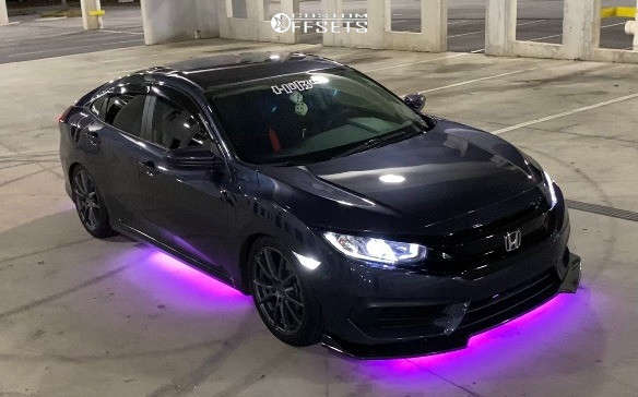 2016 Honda Civic with 18x8 40 Liquid Metal Shift and 235/40R18 Barum ...