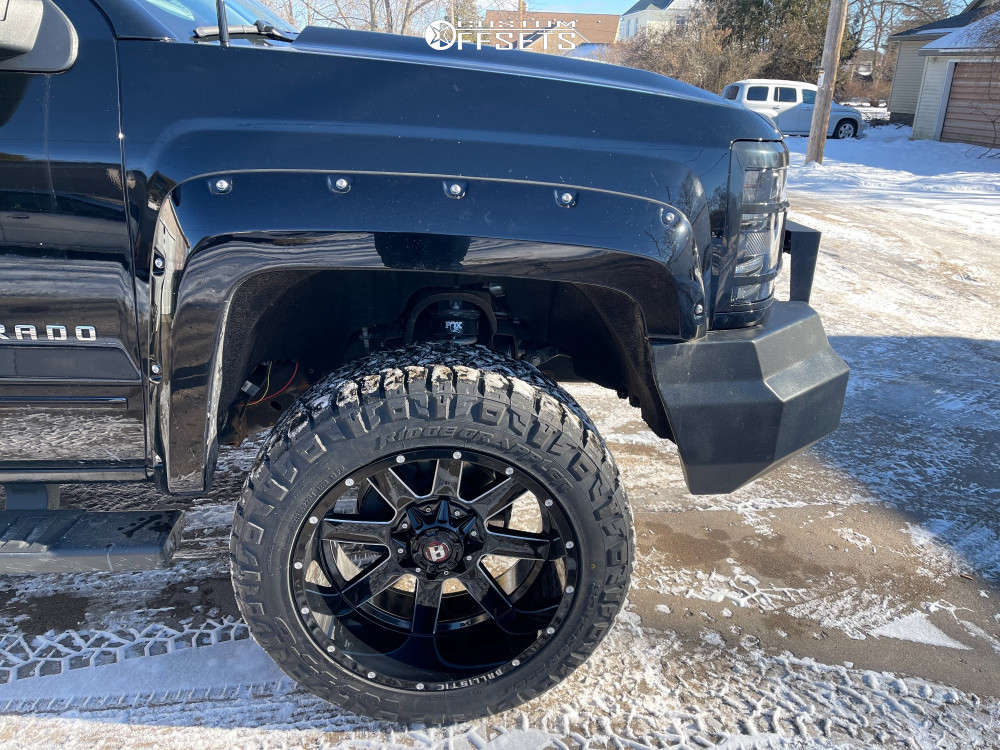 2018 Chevrolet Silverado 1500 with 22x12 -50 Ballistic Rage and 35/12 ...