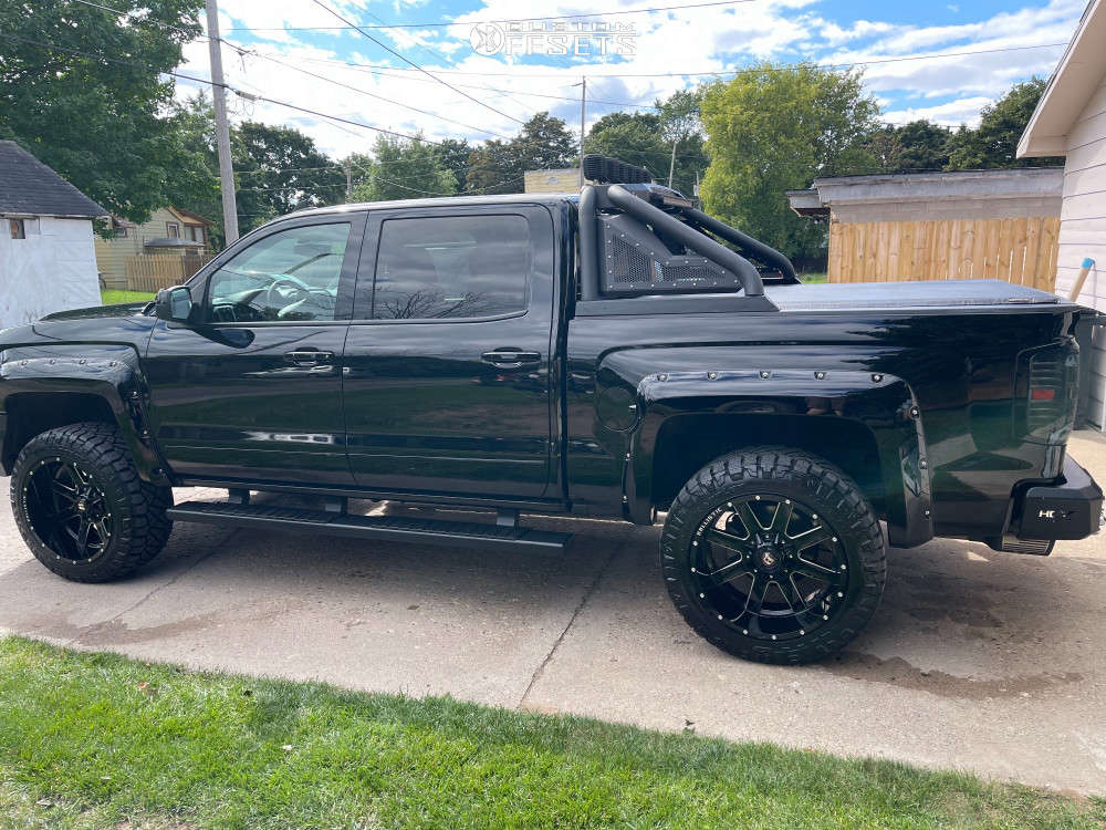 2018 Chevrolet Silverado 1500 with 22x12 -50 Ballistic Rage and 35/12 ...