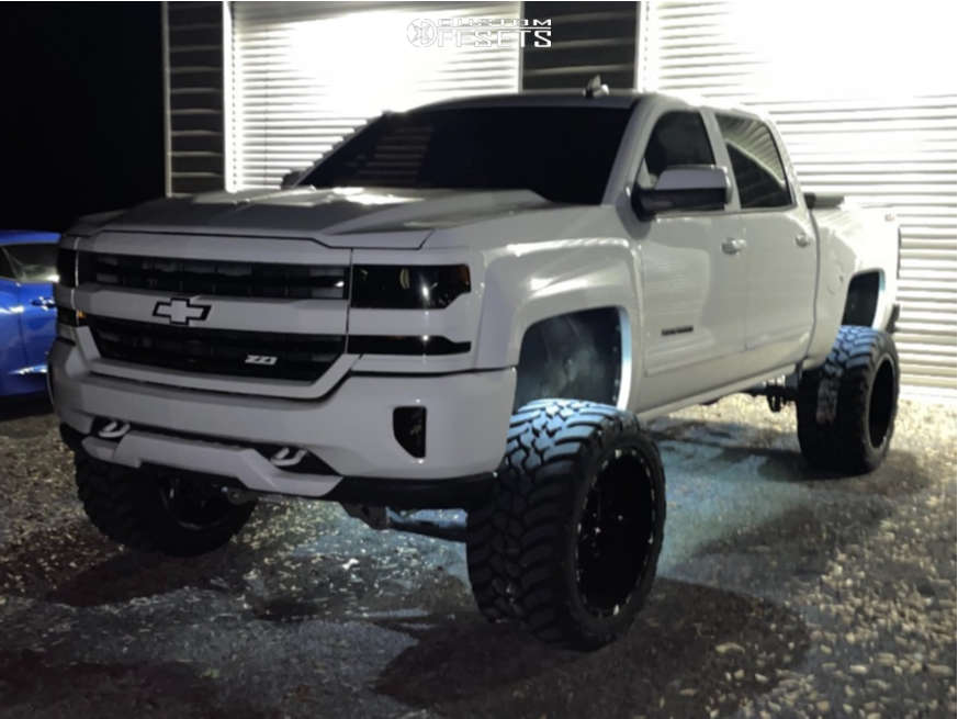2016 Chevrolet Silverado 1500 with 22x14 -76 TIS 544BM and 35/15.5R22 AMP Mud Terrain Attack Mt ...