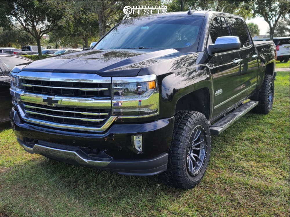 2017 Chevrolet Silverado 1500 with 20x10 -18 Fuel Rebel and 33/12.5R20 ...