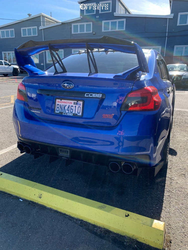 2019 Subaru WRX STI with 19x9.5 35 Option Lab S718 and 245/35R19 ...