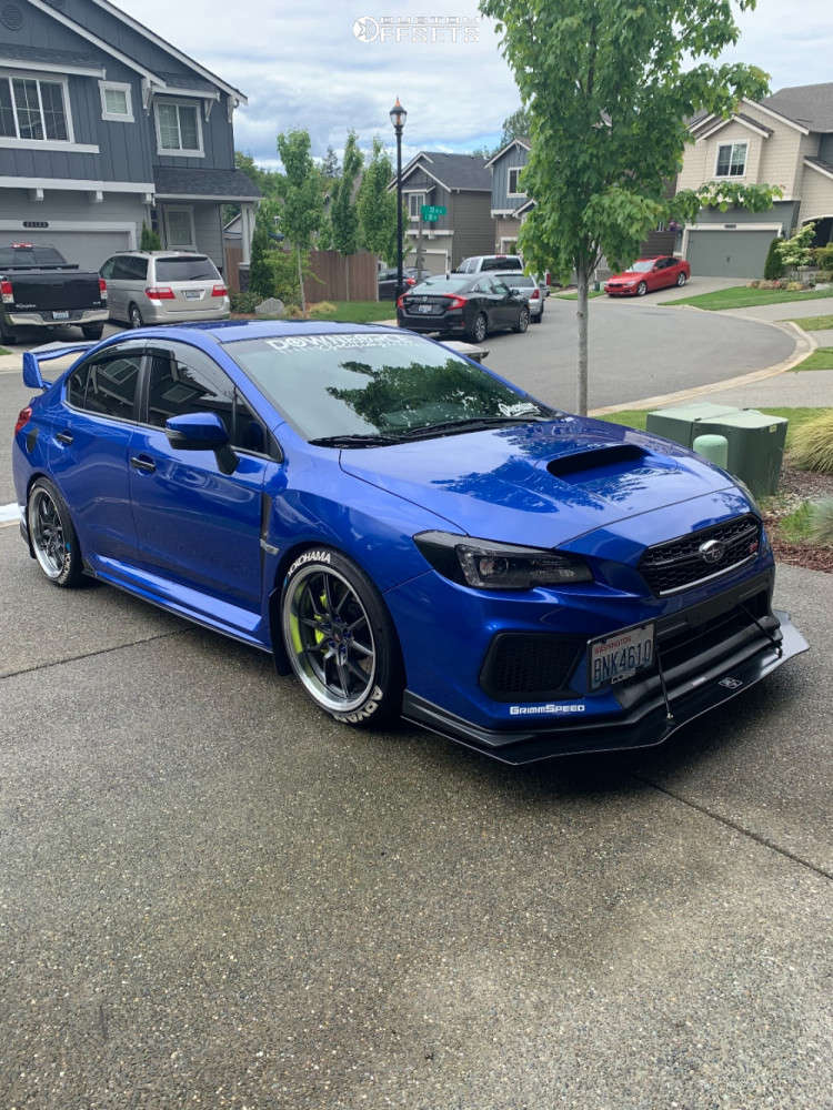 2019 Subaru WRX STI with 19x9.5 35 Option Lab S718 and 245/35R19 ...
