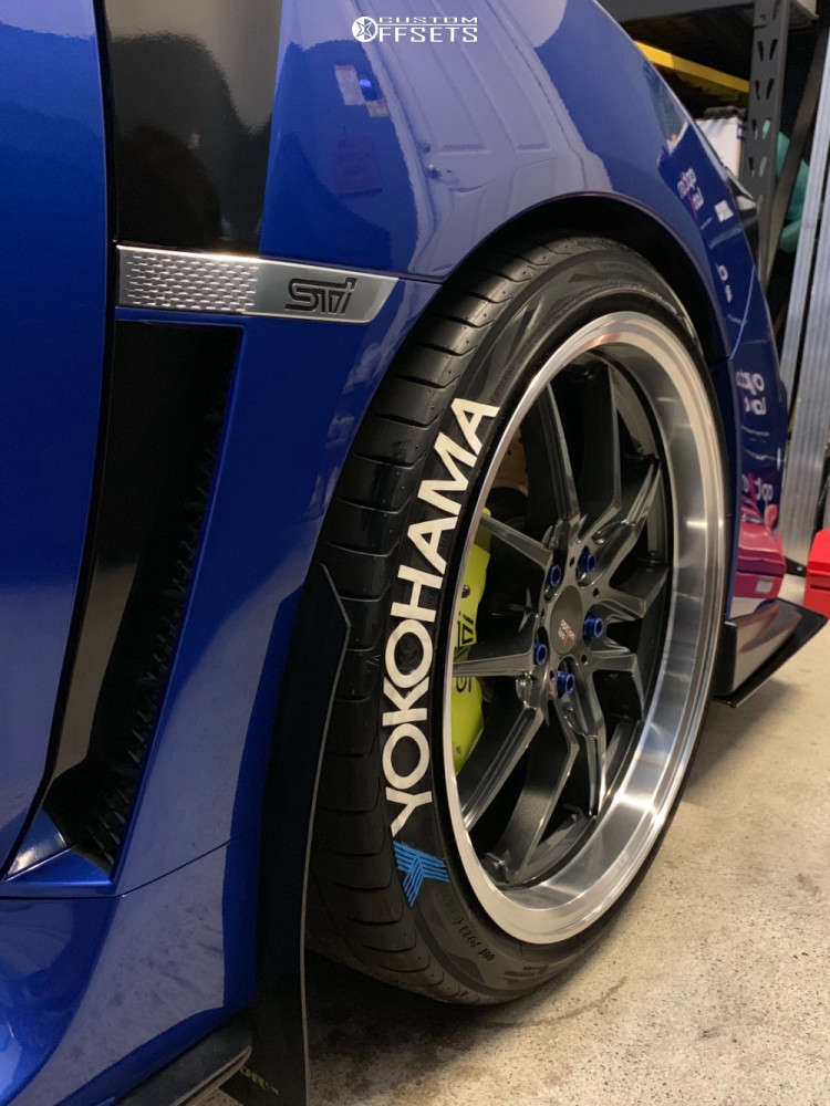 2019 Subaru WRX STI with 19x9.5 35 Option Lab S718 and 245/35R19 ...