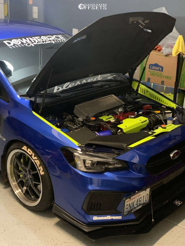 2019 Subaru WRX STI with 19x9.5 35 Option Lab S718 and 245/35R19 ...