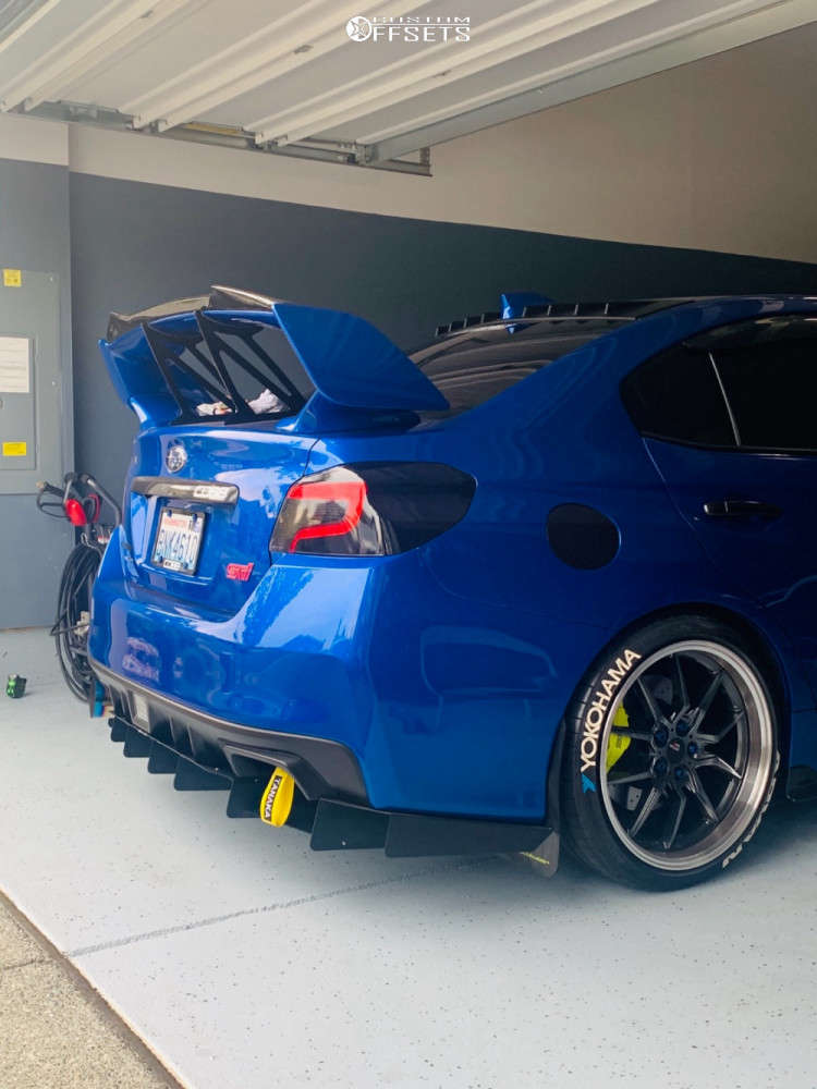 2019 Subaru WRX STI with 19x9.5 35 Option Lab S718 and 245/35R19 ...