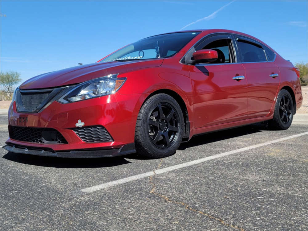 2018 Nissan Sentra with 16x7 40 RTX Vertex and 205/55R16 BFGoodrich G ...
