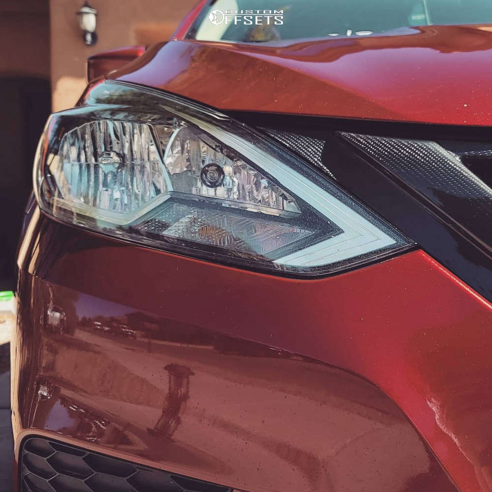 2018 Nissan Sentra with 16x7 40 RTX Vertex and 205/55R16 BFGoodrich G ...