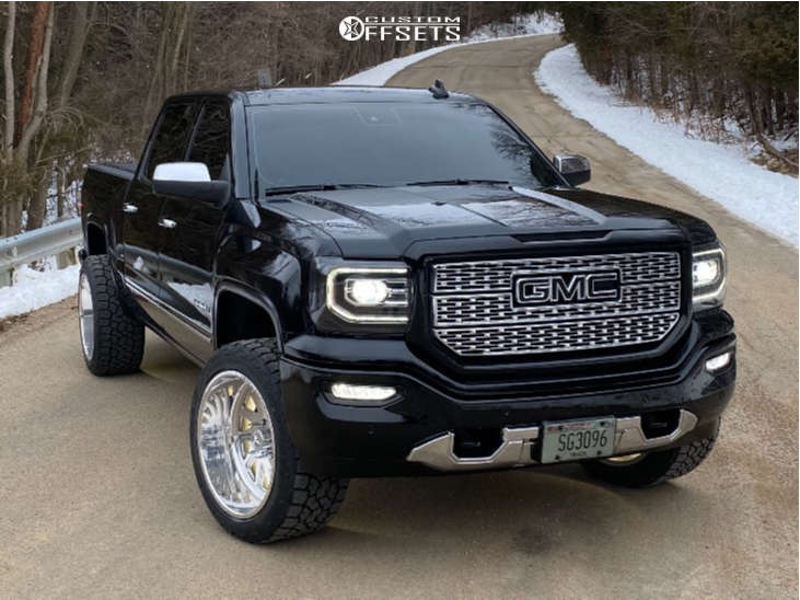 2017 GMC Sierra 1500 with 22x12 -40 American Force Aka Ss and 33/12 ...