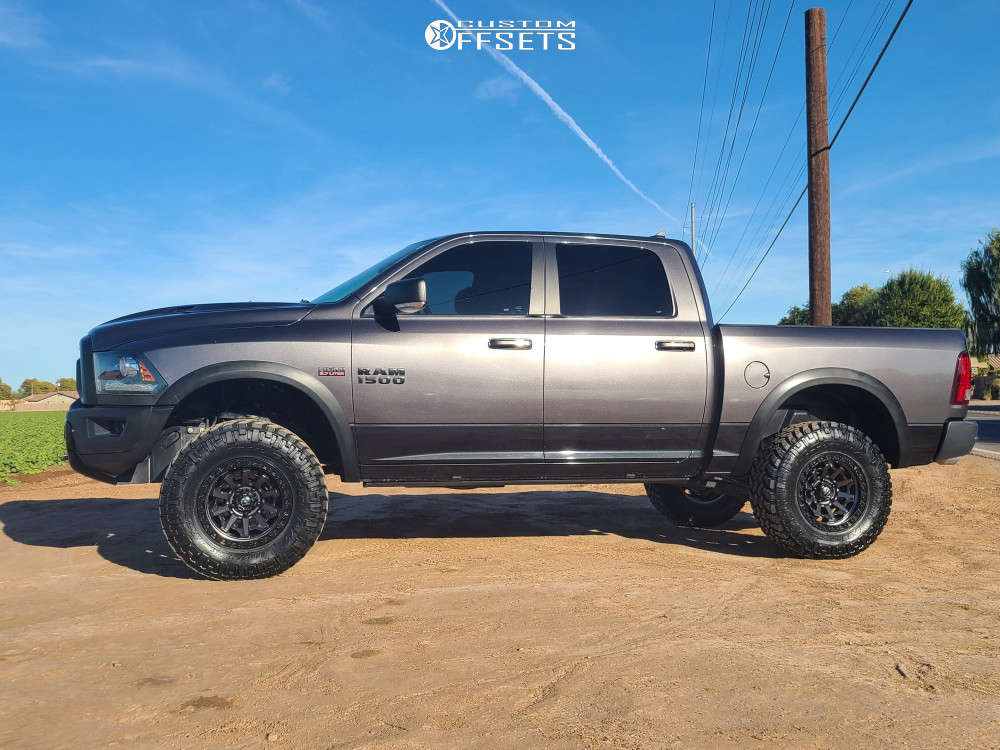 2016 Ram 1500 with 18x9 -12 Fuel Covert and 35/12.5R18 Nitto Trail ...