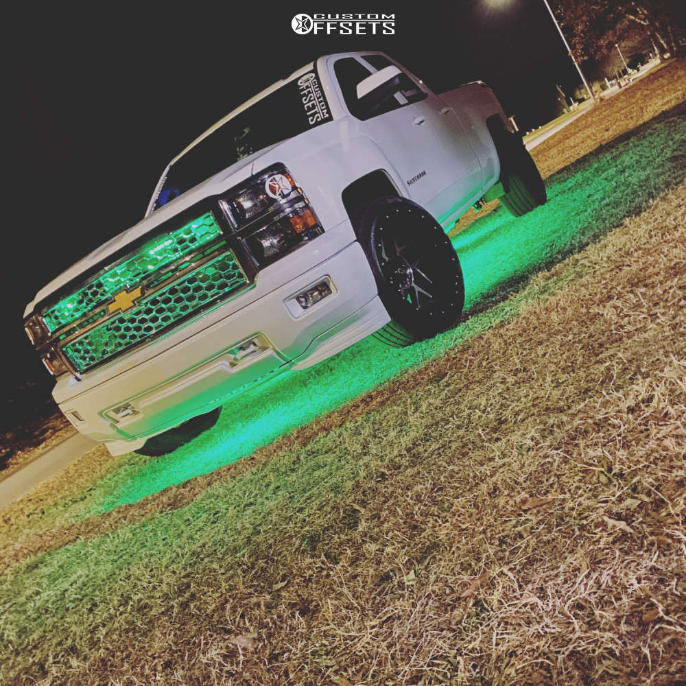 2015 Chevrolet Silverado 1500 with 22x12 -57 Vision Sliver and 31/12 ...