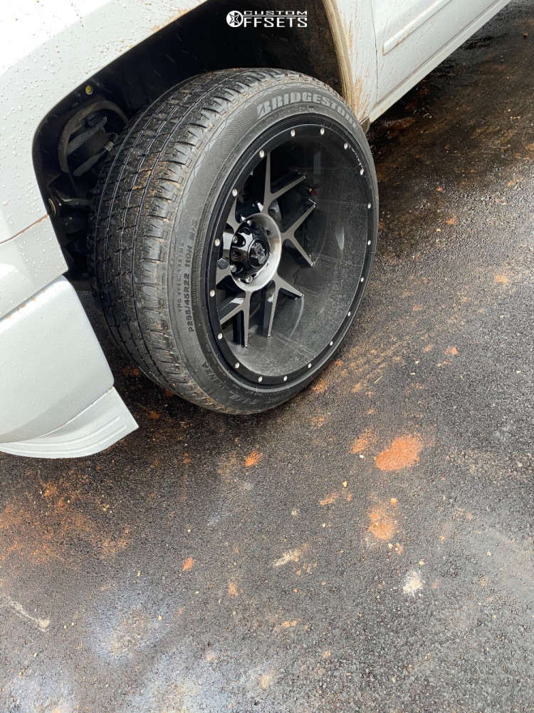 2015 Chevrolet Silverado 1500 with 22x12 -57 Vision Sliver and 31/12 ...