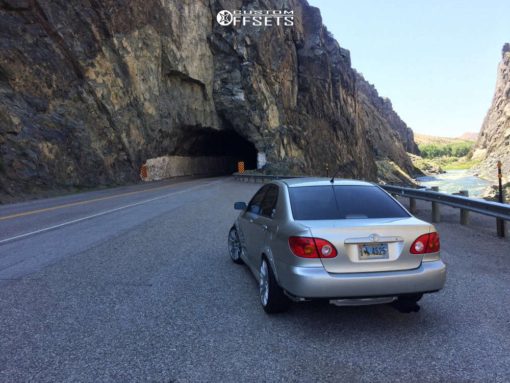 2003 Toyota Corolla with 18x9.5 35 Konig Torch and 235/40R18 Nitto ...