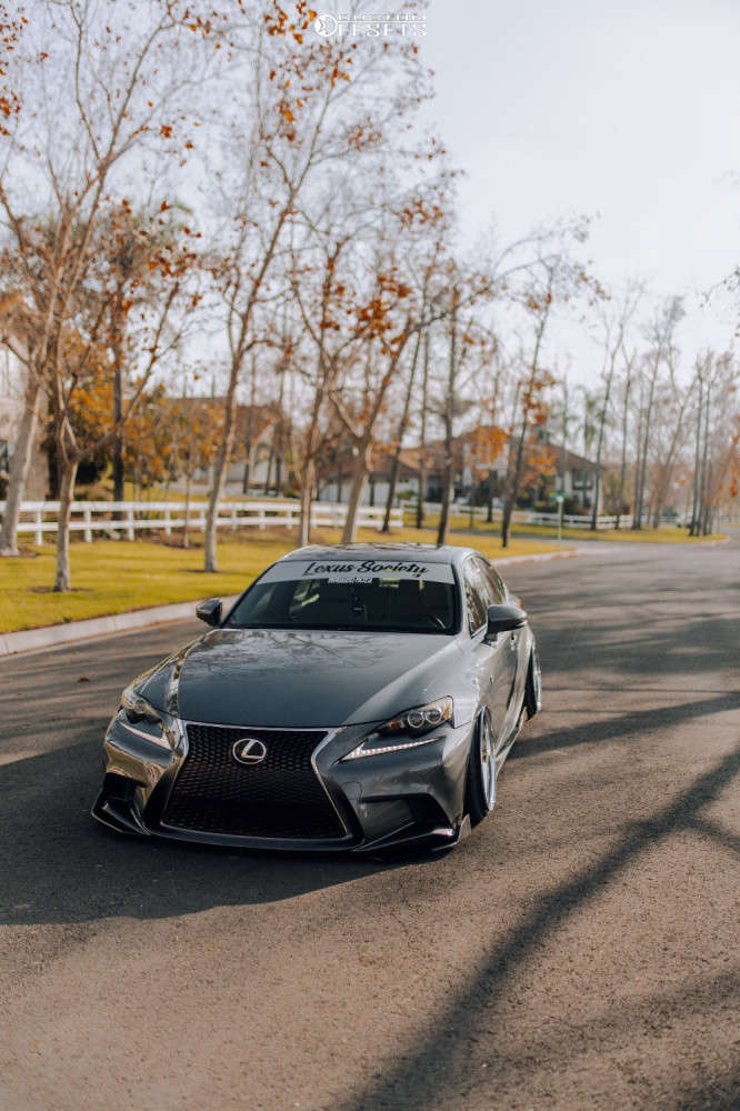 2014 Lexus IS250 with 18x10.5 22 BBS Rs and 225/35R18 Accelera Phi R ...