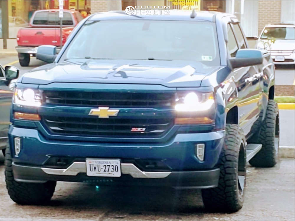2016 Chevrolet Silverado 1500 with 20x12 -44 Moto Metal Mo988 and 305 ...