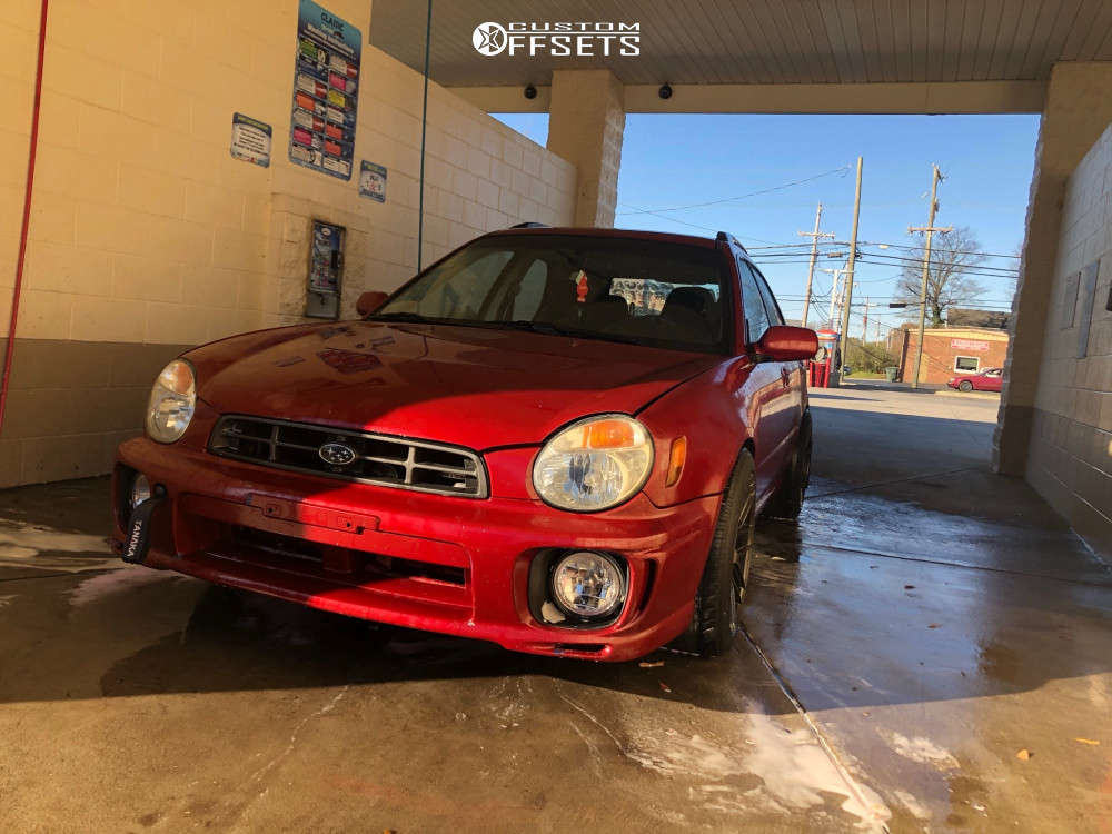 2002 Subaru Impreza with 17x9.5 35 F1R F18 and 235/45R17 Nankang Ns-25 ...