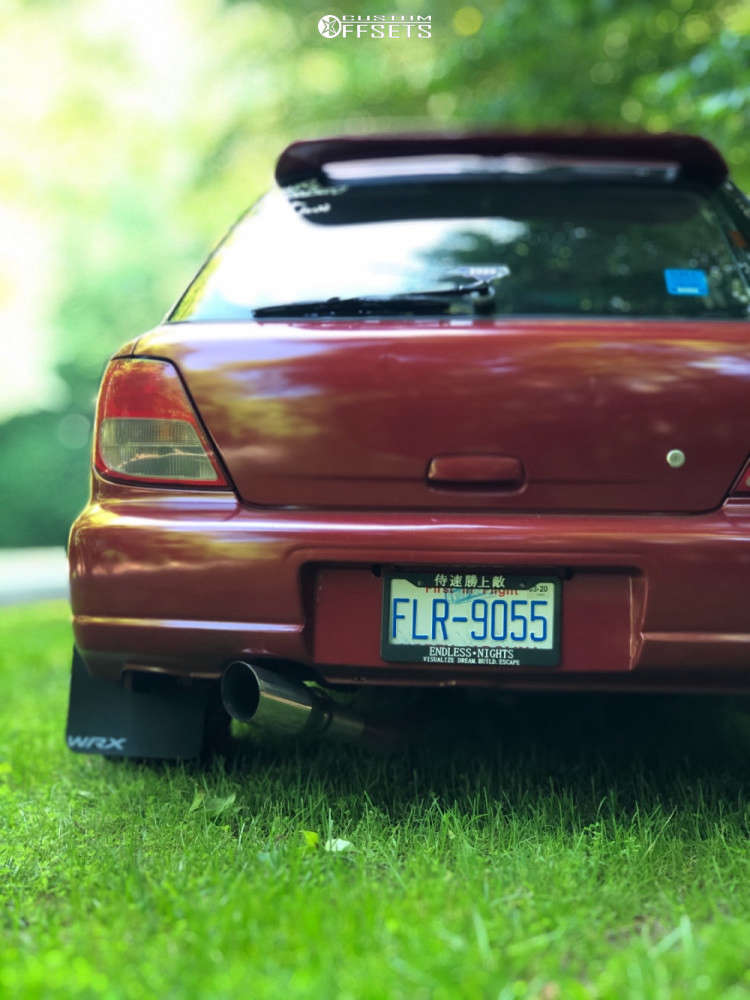2002 Subaru Impreza with 17x9.5 35 F1R F18 and 235/45R17 Nankang Ns-25 ...