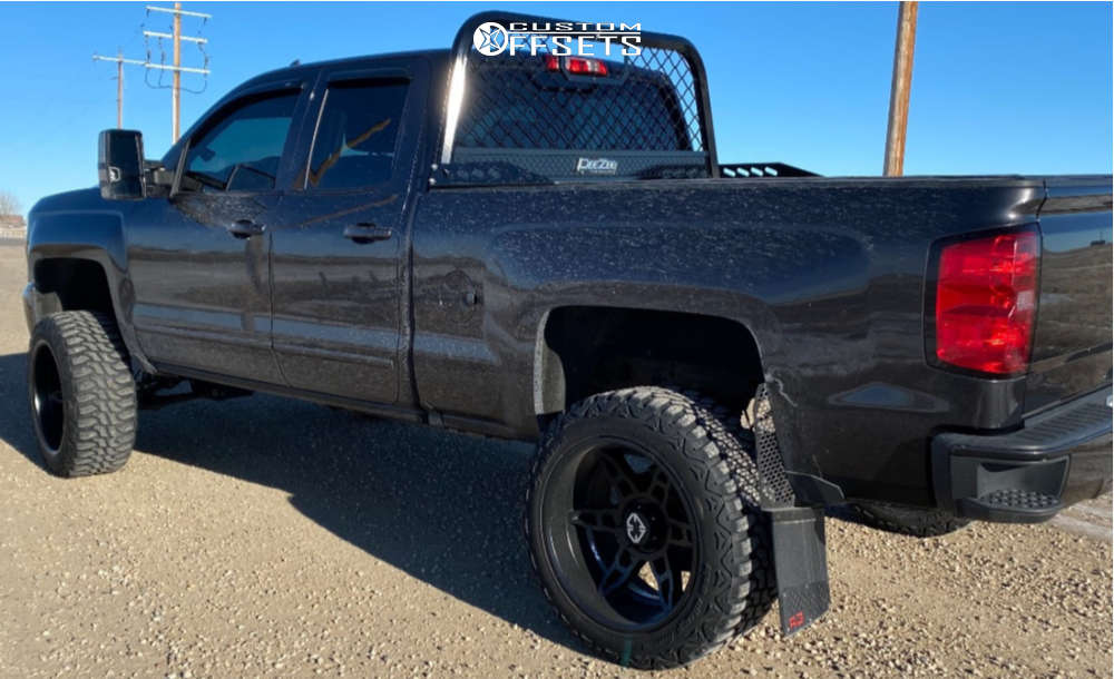 2016 Chevrolet Silverado 1500 with 22x12 -44 Evil Industries Hacksaw ...