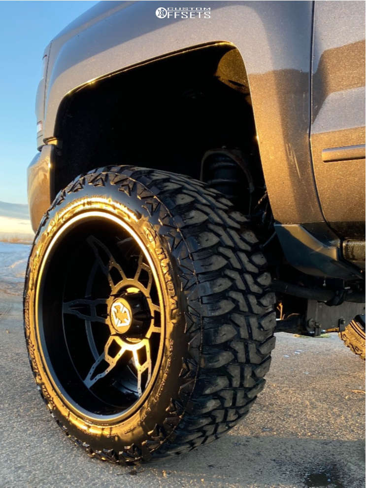 2016 Chevrolet Silverado 1500 with 22x12 -44 Evil Industries Hacksaw ...